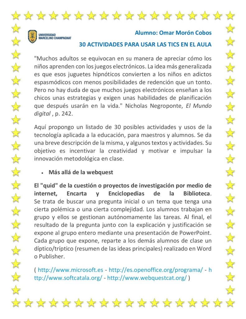 Actividades Innovadoras con TIC en la Escuela | EEST1