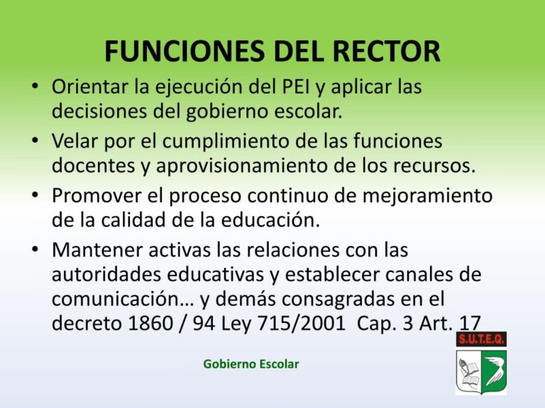 El Rector Escolar: Rol y Funciones Clave | EEST1